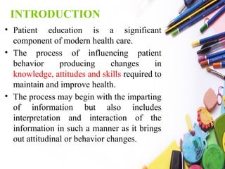 PATIENT EDUCATION.pptx................... | PPTX