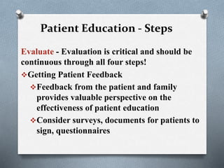 Patient_education_9.pptx | Diseases and Conditions | Medical Health