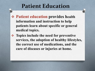 Patient_education_9.pptx | Diseases and Conditions | Medical Health