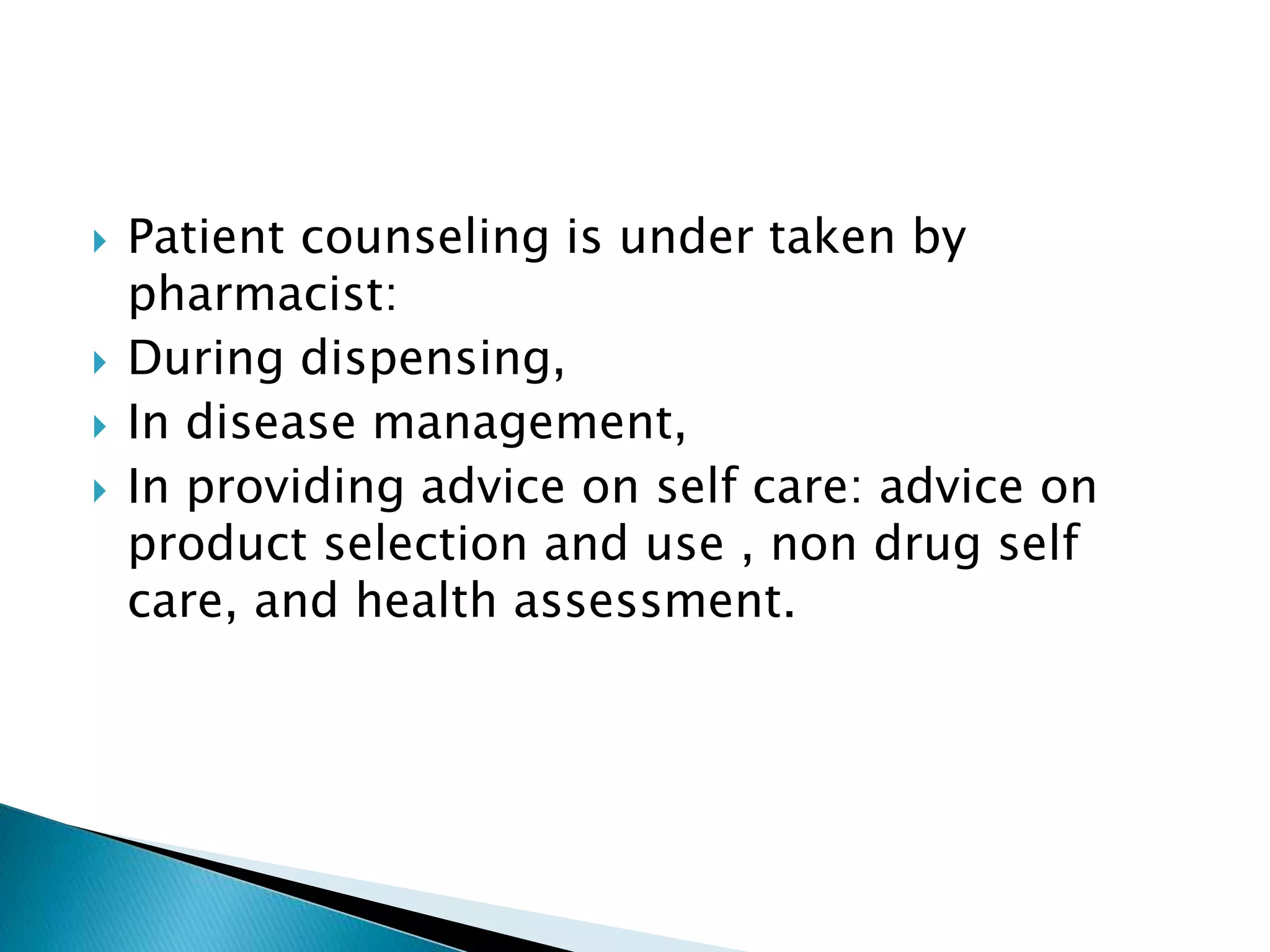 Patient education and counselling | PPTX