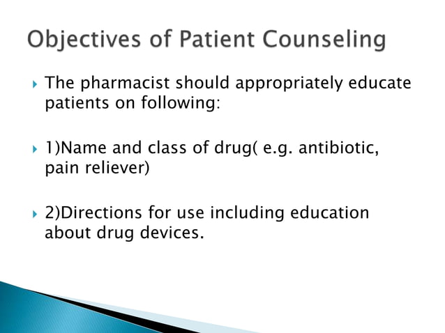 Patient education and counselling | PPTX