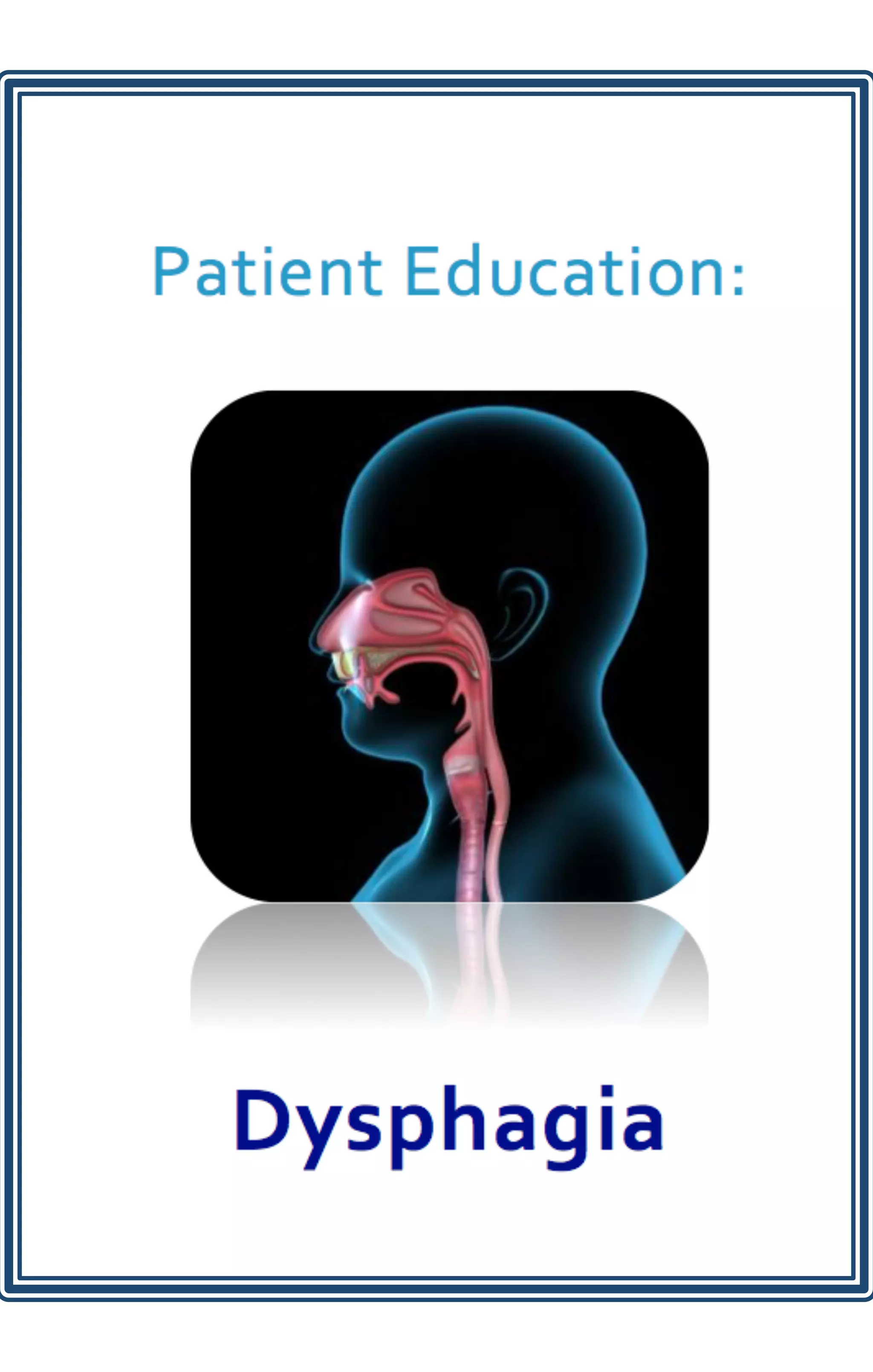 Patient Education Dysphagia | PDF