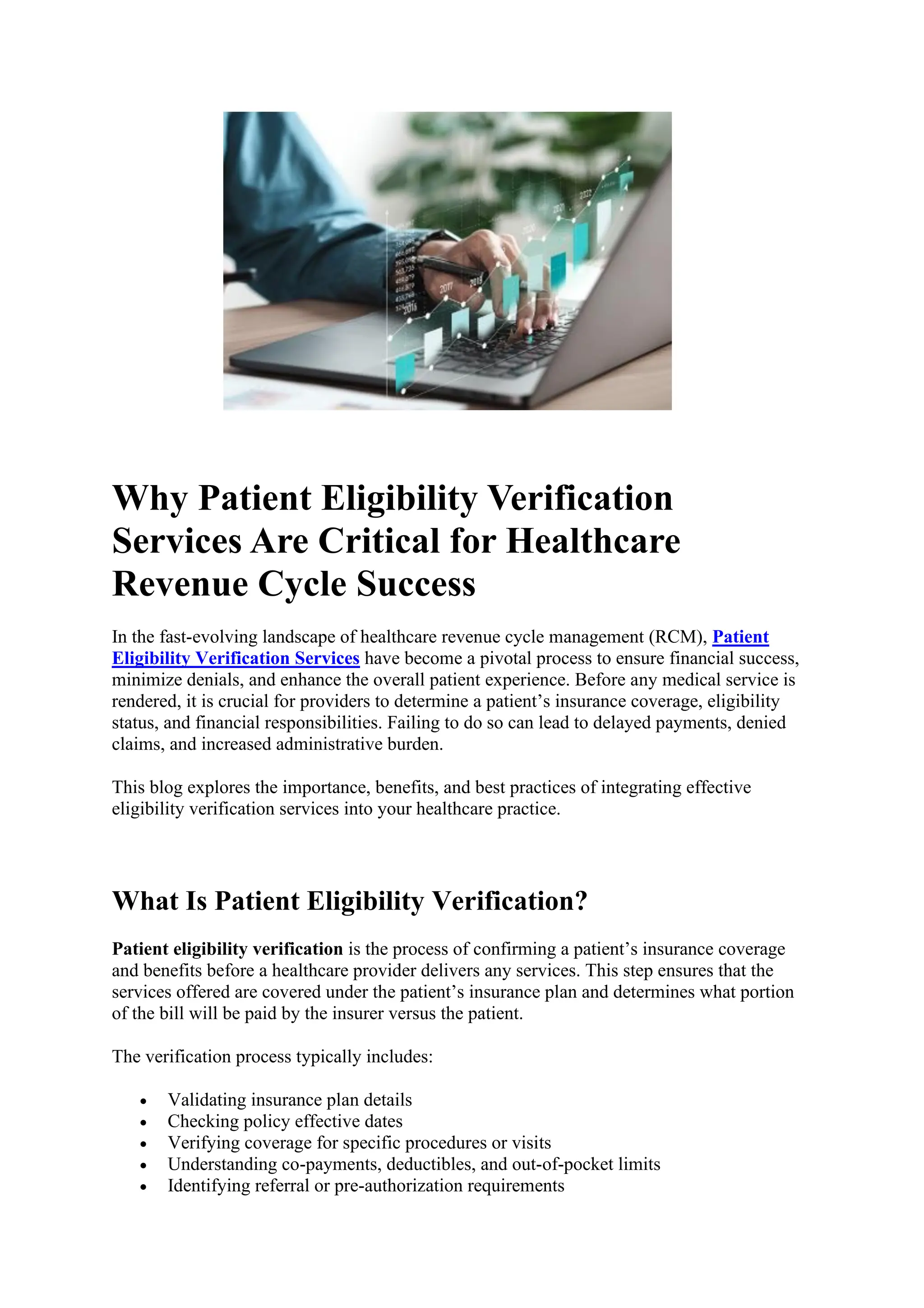 Why Patient Eligibility Verification Services Are Critical for ...