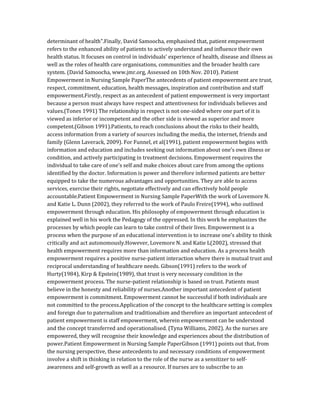 Patient Empowerment in Nursing Sample Paper.docx