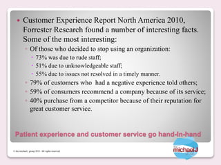 Customer Experience Management Applied to Healthcare | PPT