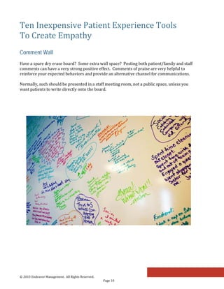 Patient Experience - Inexpensive Tools You Can Use | PDF | Business ...