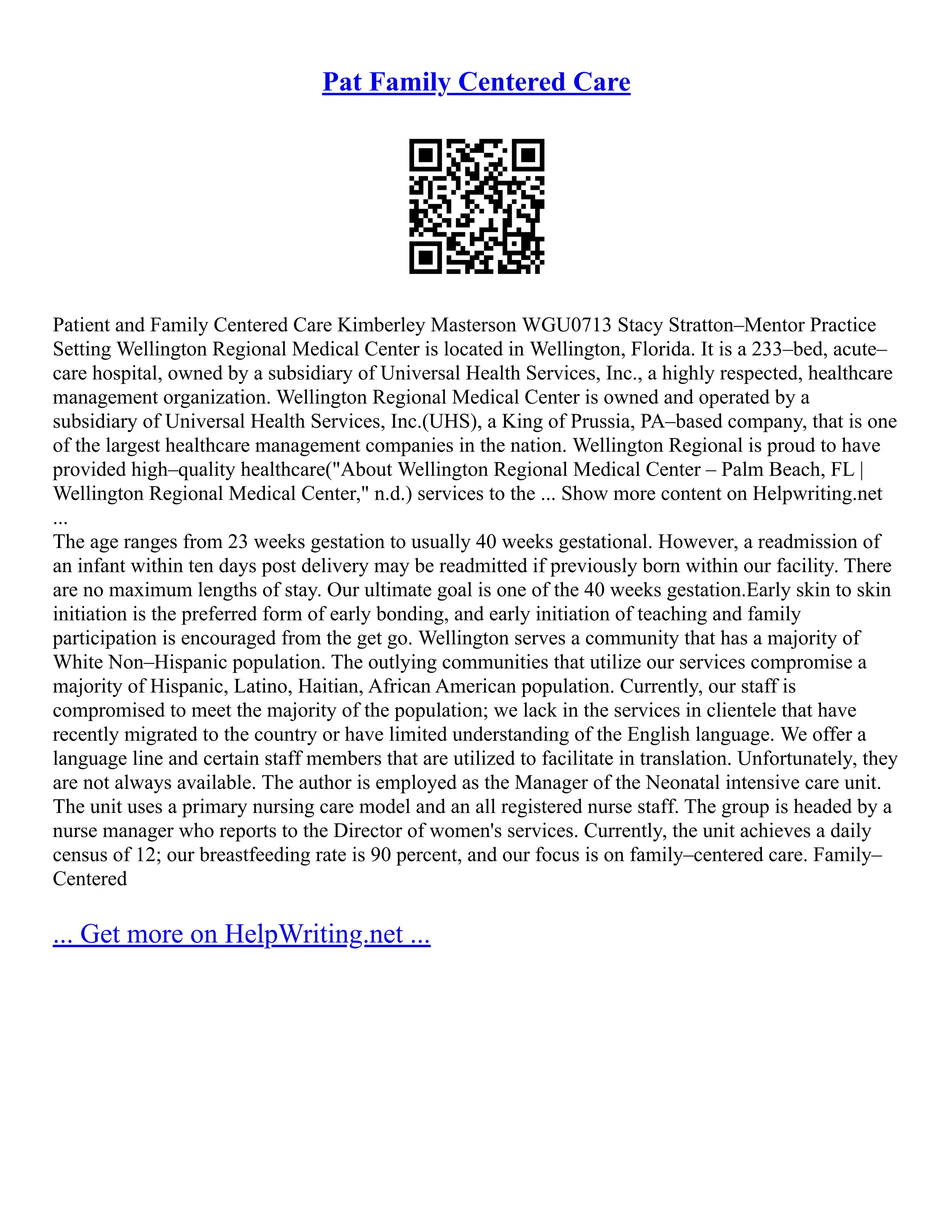 Patient Family Centered Care | PDF