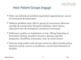 Patient Group Development and Engagement | PPT