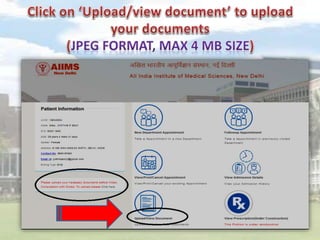 Patient guide for AIIMS video consults | PPTX