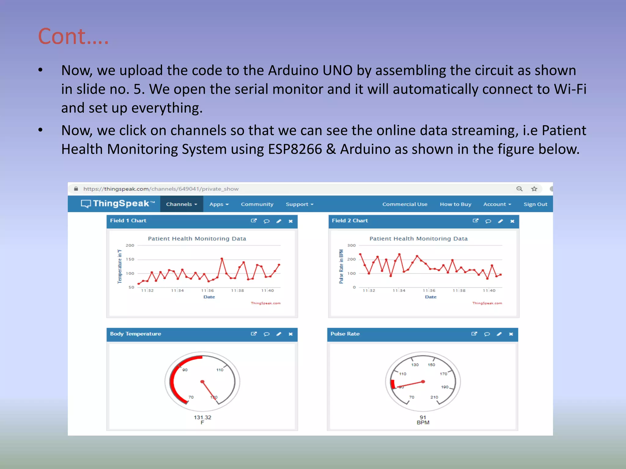 Patient Health Monitoring System Using Arduino And Esp8266 Ppt 6705