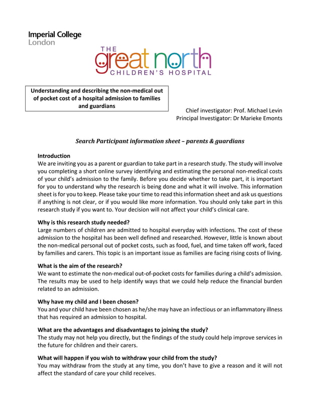 Patient Information Leaflet | PDF | Daycare and Pre-School | Parenting