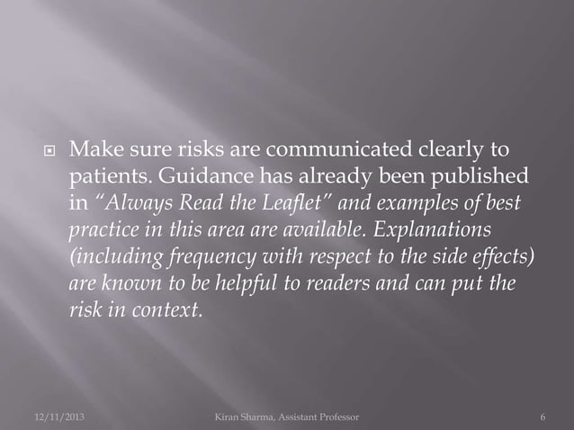 Patient information leaflets | PPTX