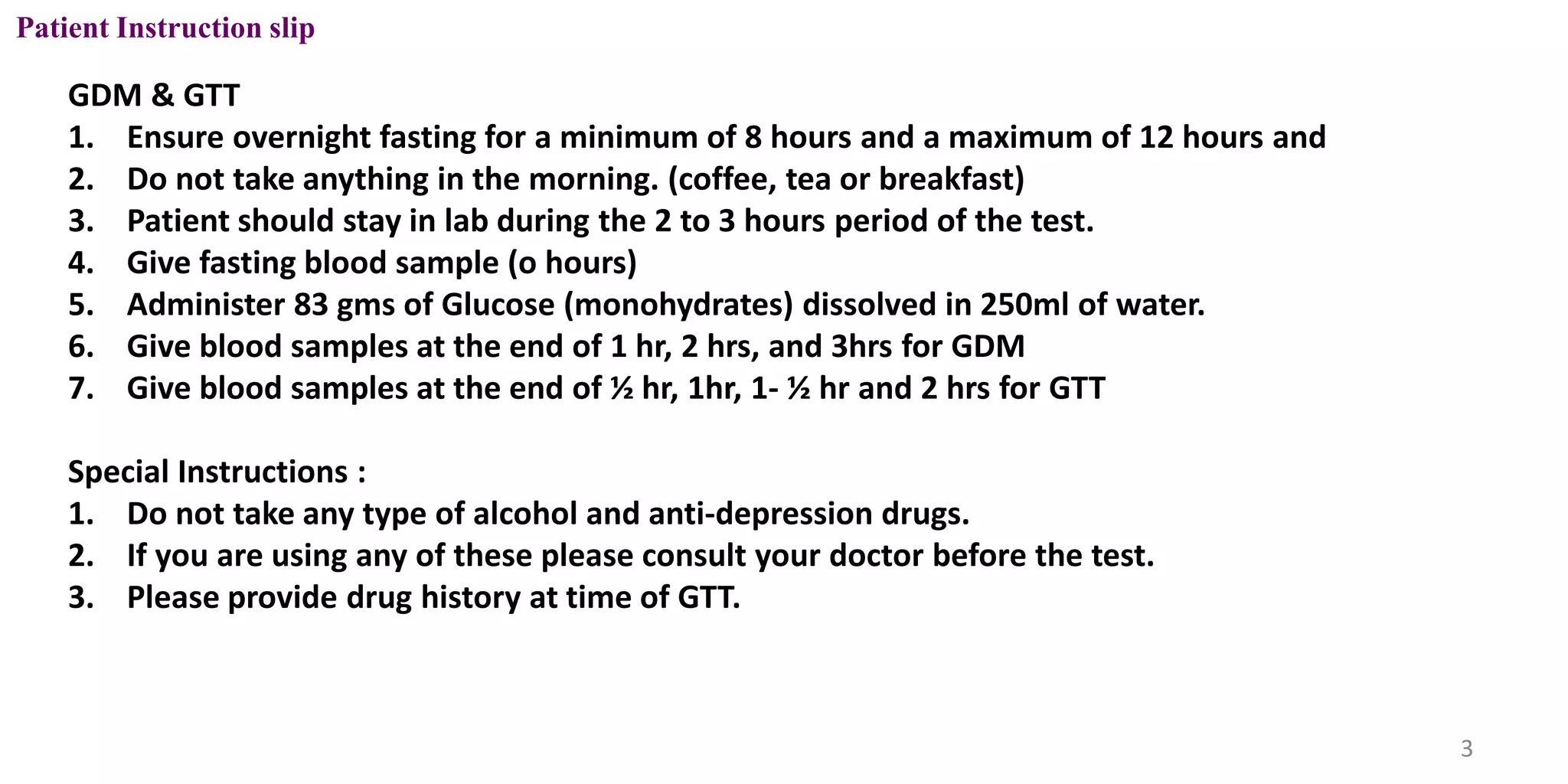 Patient instructions for Blood & Urine Specimen Collection | PPTX