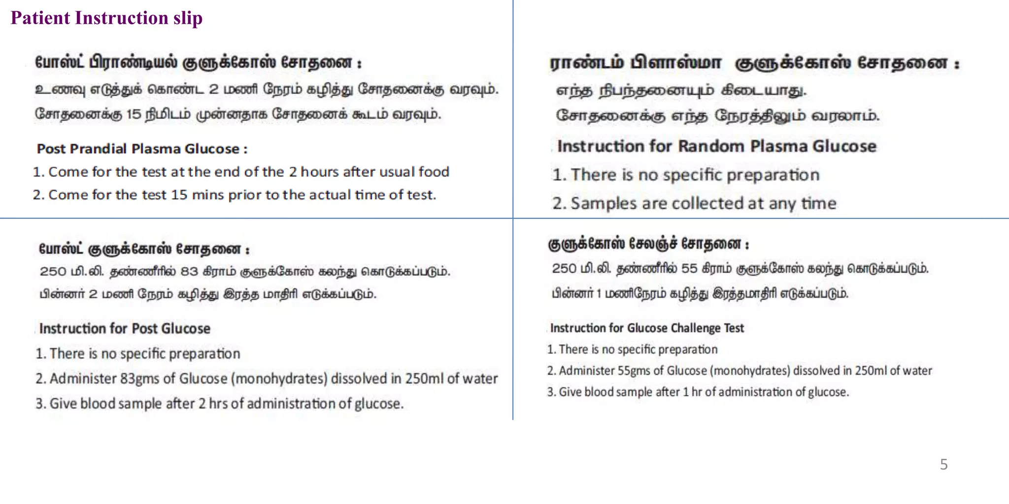 Patient instructions for Blood & Urine Specimen Collection | PPTX