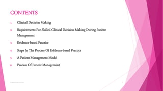 Patient management and clinical decision | PPTX