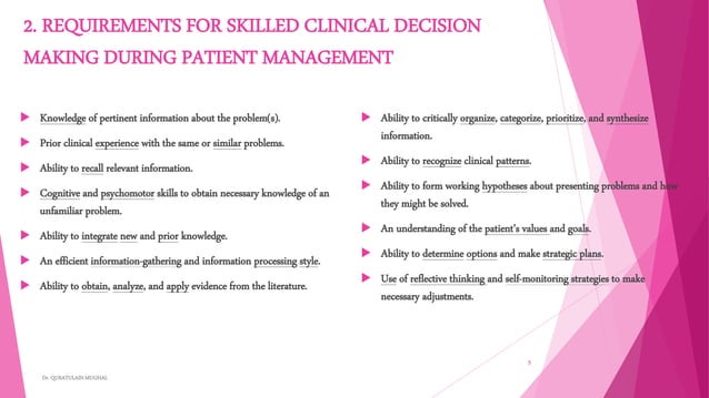 Patient management and clinical decision | PPTX