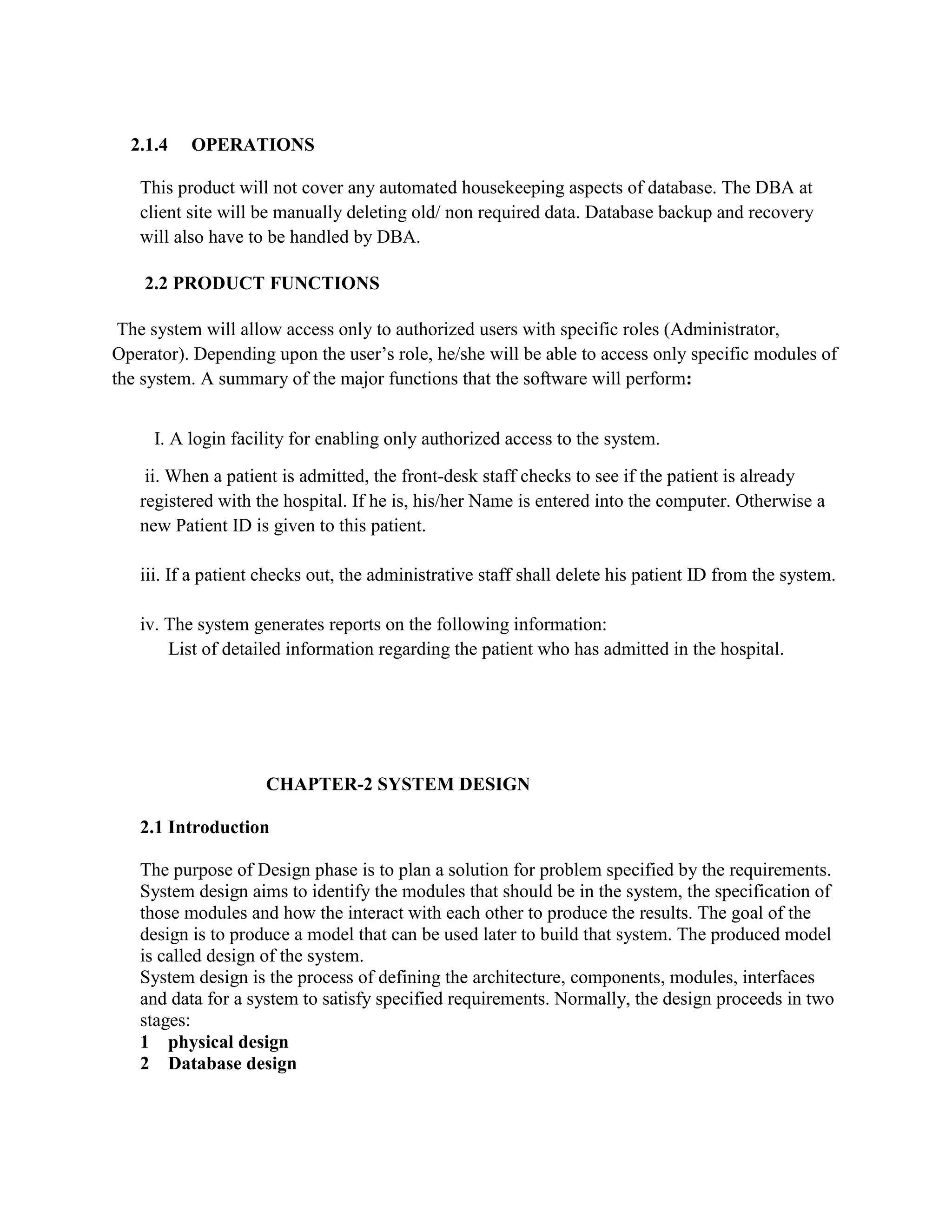 PATIENT MANAGEMENT SYSTEM project | PDF