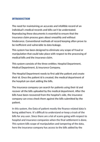 Patient Management system business analyst | PDF