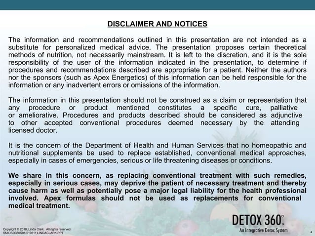 Introduction to Detox 360 | PPT | Endocrine and Metabolic Diseases | Diseases and Conditions