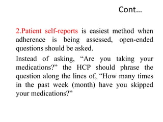Patient medication adhereance | PPTX