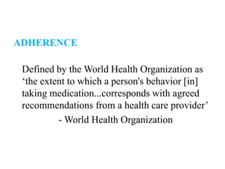 Patient medication adhereance | PPTX