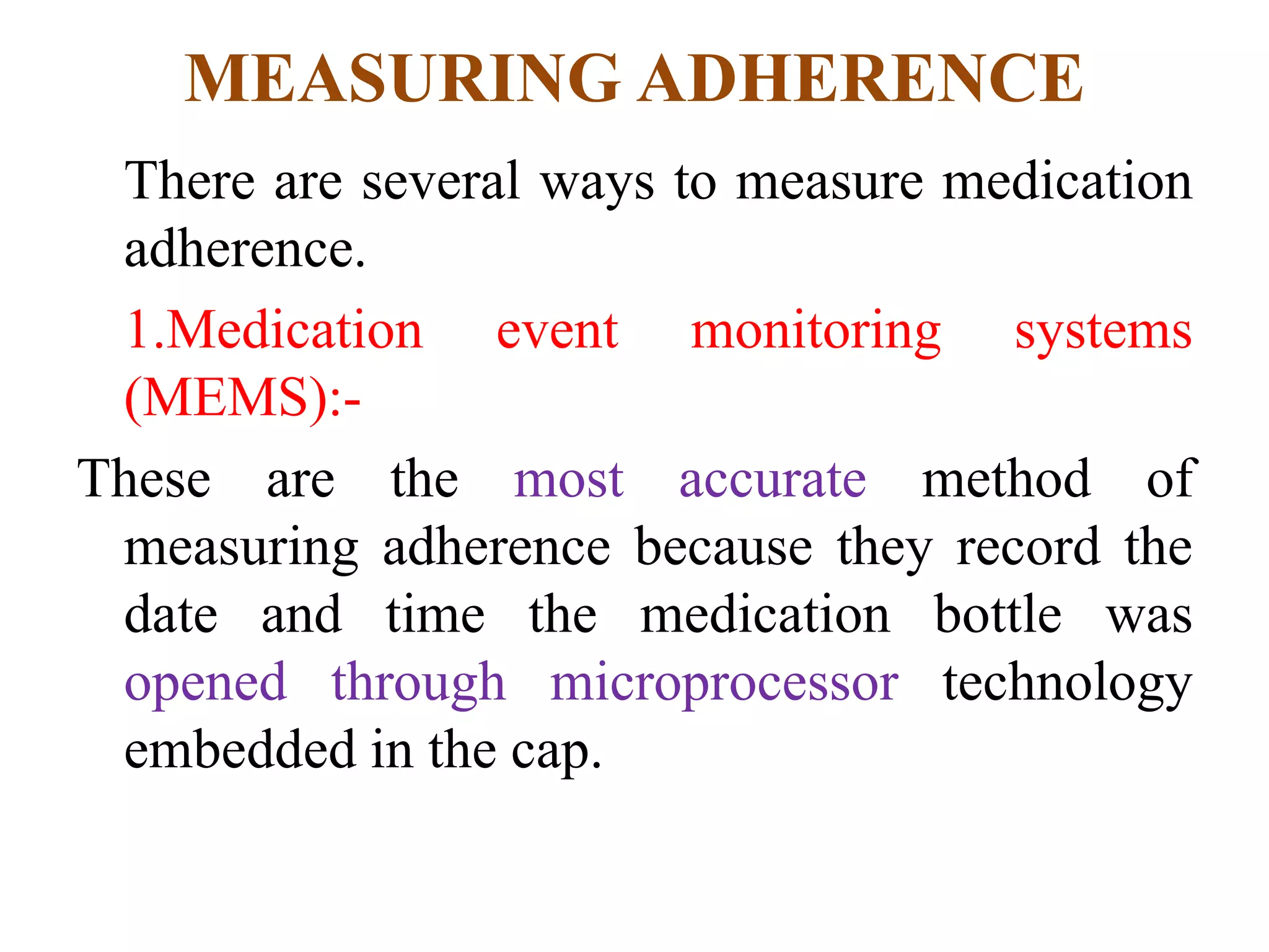 Patient medication adherence | PPTX