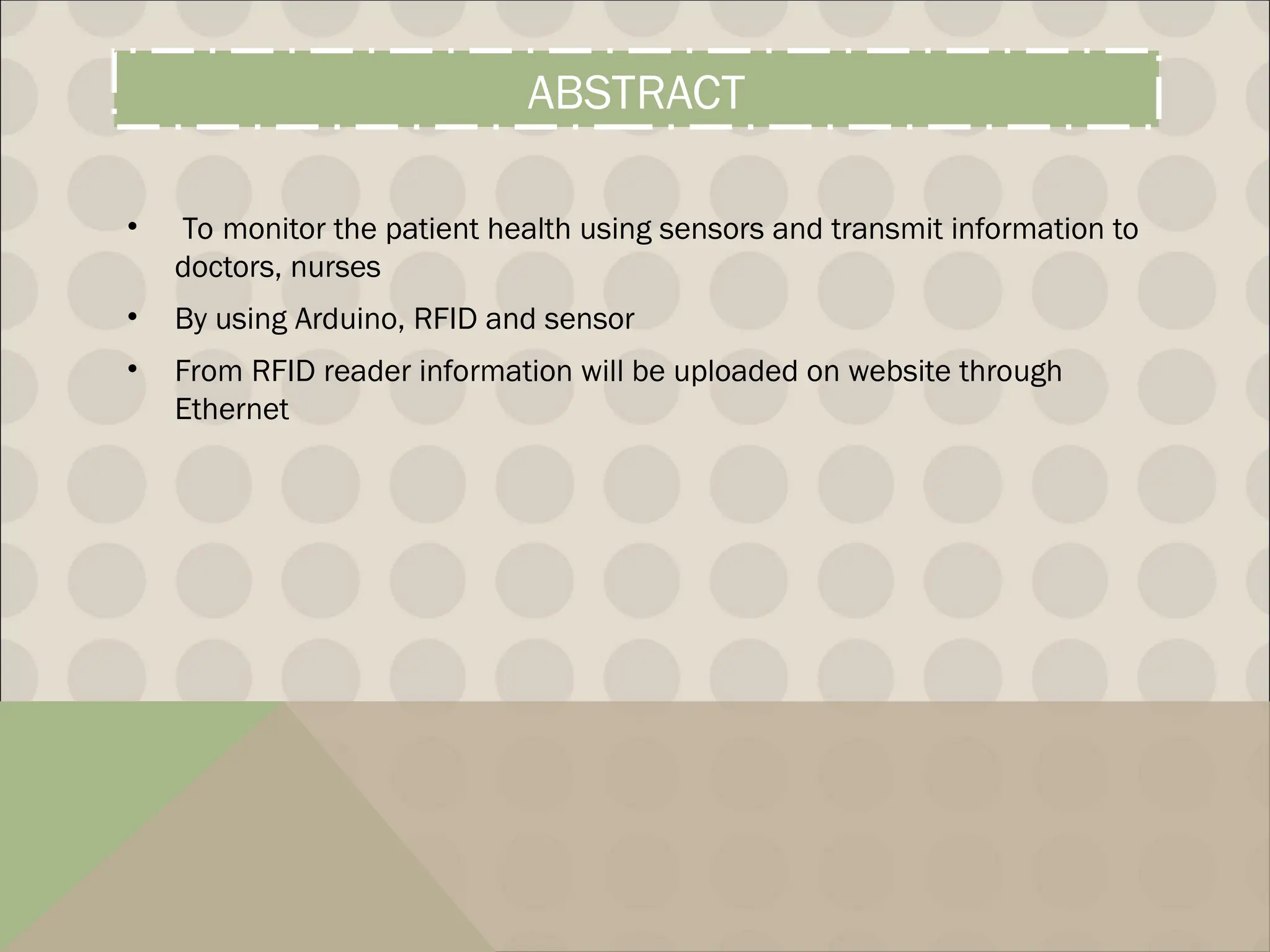 Project on system for patient monitoring.ppt
