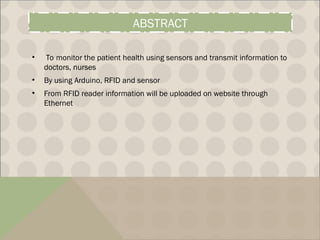 Project on system for patient monitoring.ppt
