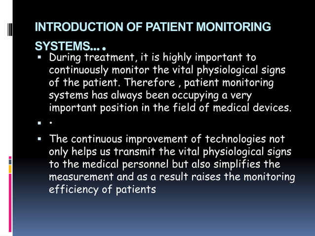 Patient monitoring system | PPTX