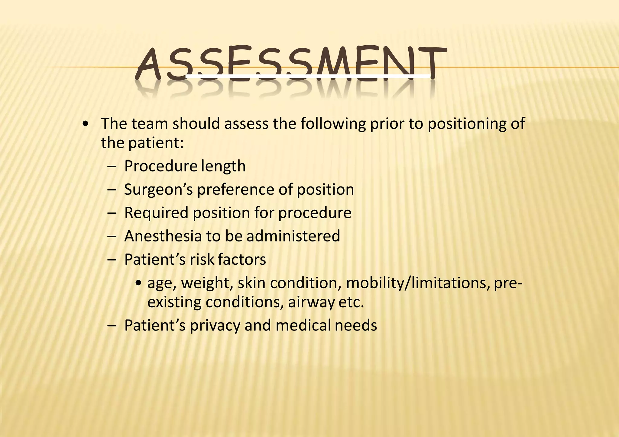 Patient position and anesthesia | PPTX
