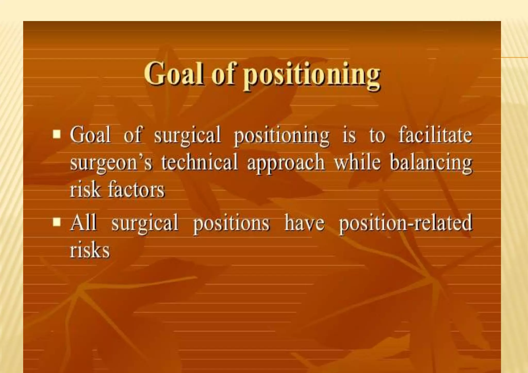 Patient position and anesthesia | PPTX