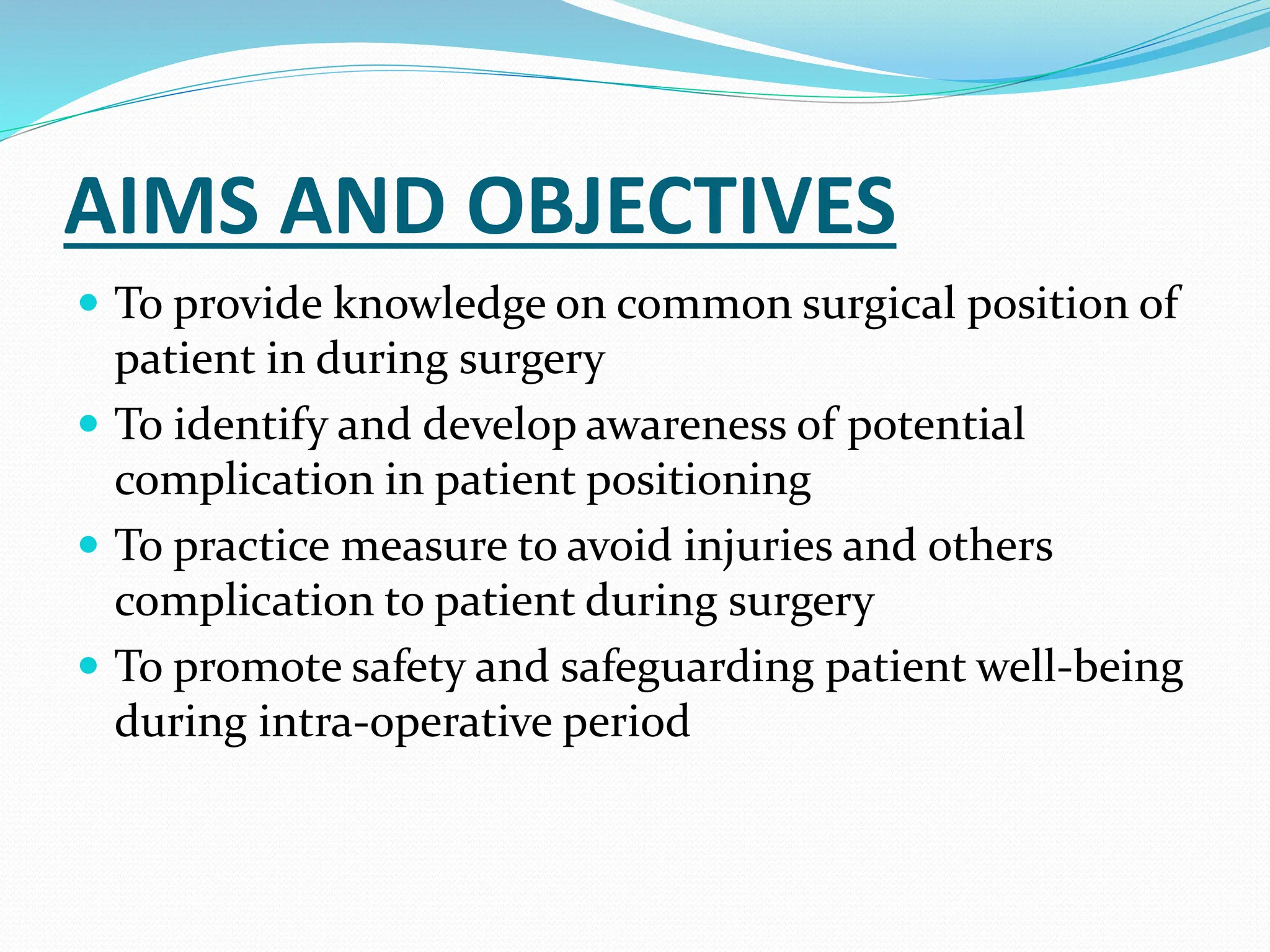 Patient Positionin OT & AT Class a detailed description | PPT