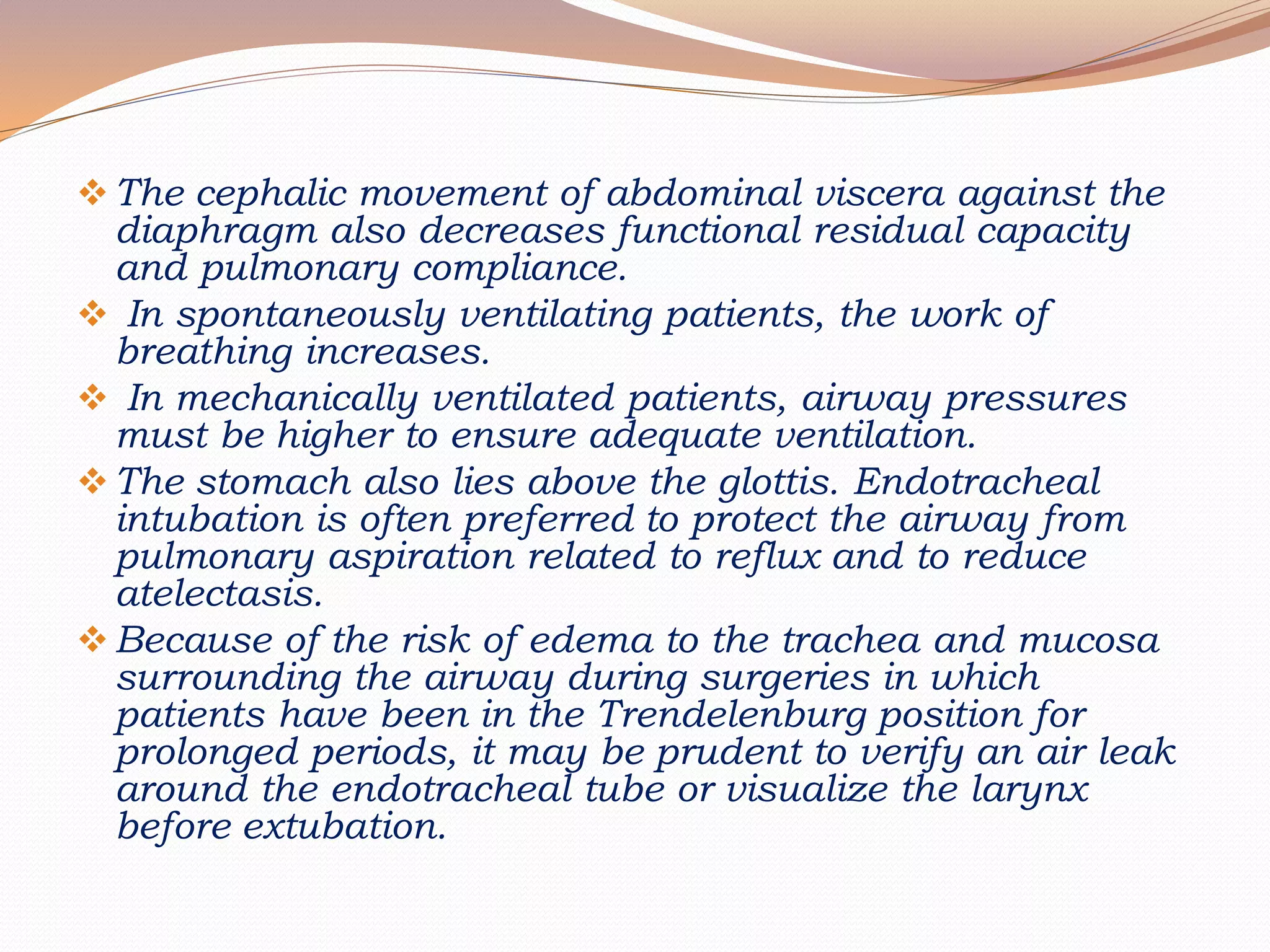 Patient positioning and anaesthetic consideration | PPTX