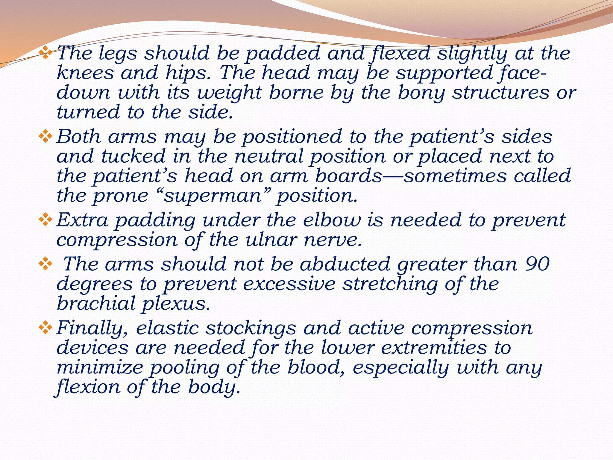 Patient positioning and anaesthetic consideration | PPTX