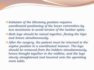 Patient positioning and anaesthetic consideration | PPTX