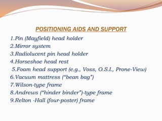 Patient positioning and anaesthetic consideration | PPTX