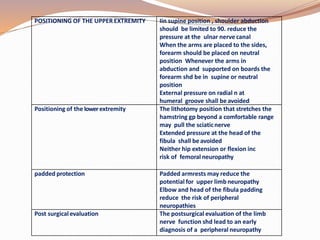 Patient positioning and anaesthetic consideration | PPTX