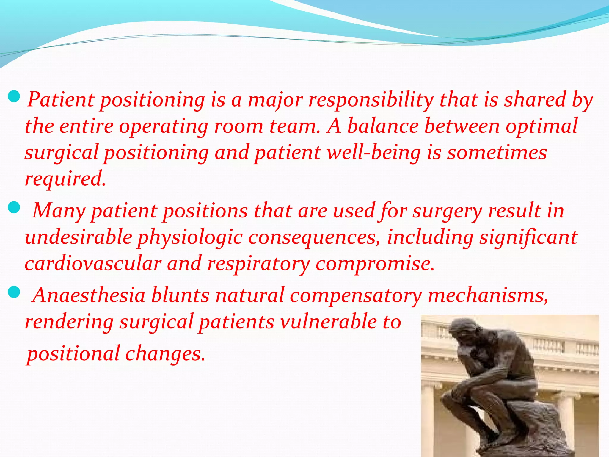 Patient positioning during surgery Dr Rakesh kaward | PPT