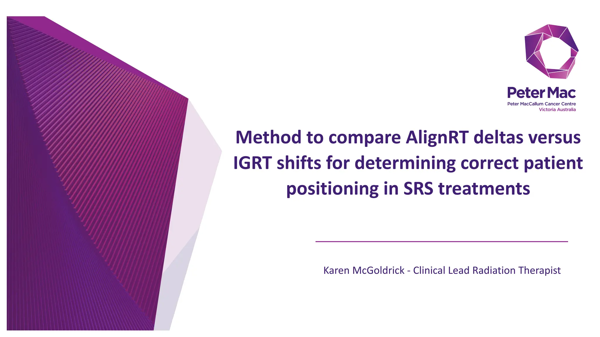 Patient Positioning for SRS Treatments Method to Compare SGRT Deltas vs ...