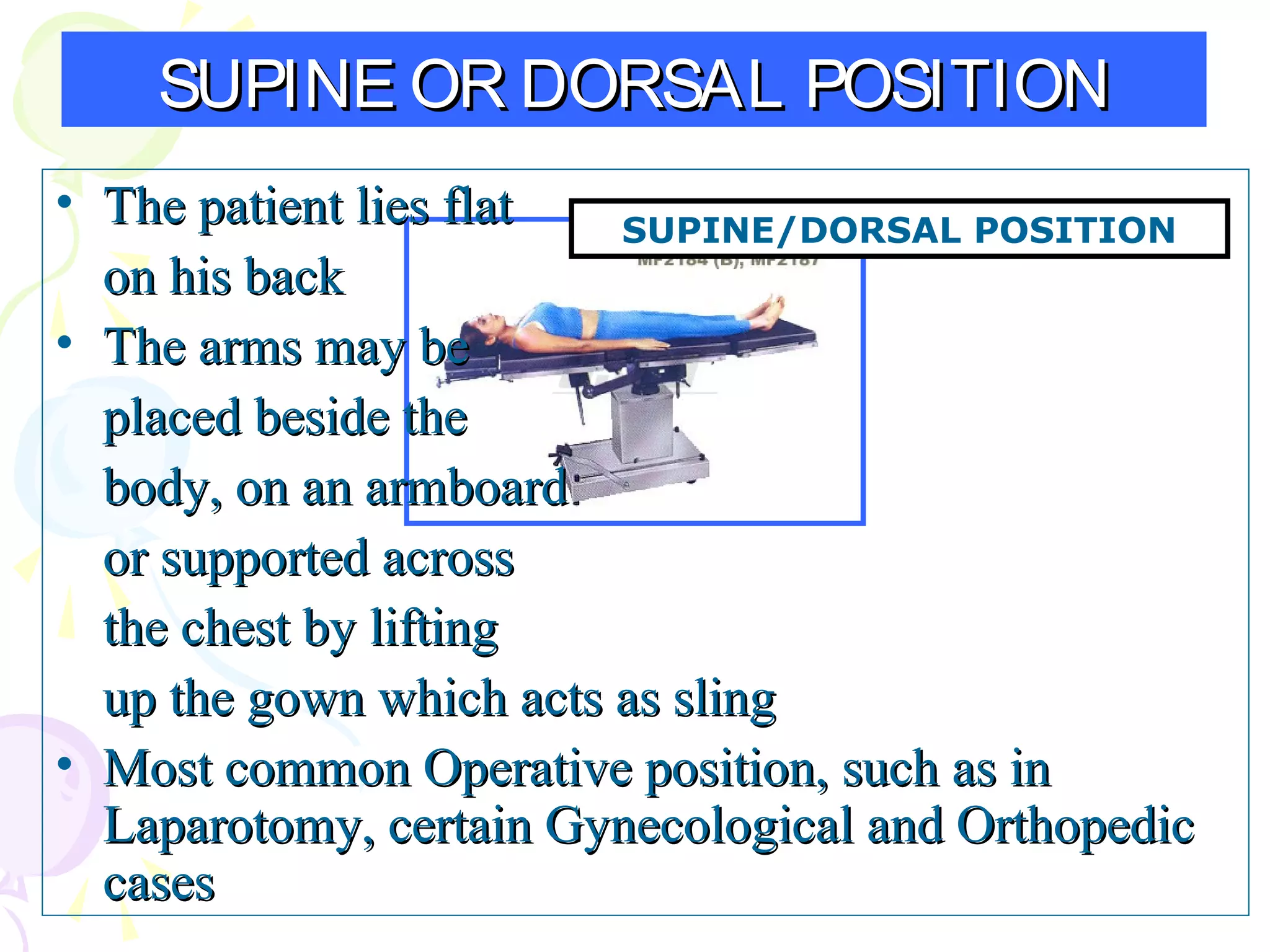 Patient positioning in operating theatre -gihs | PPT