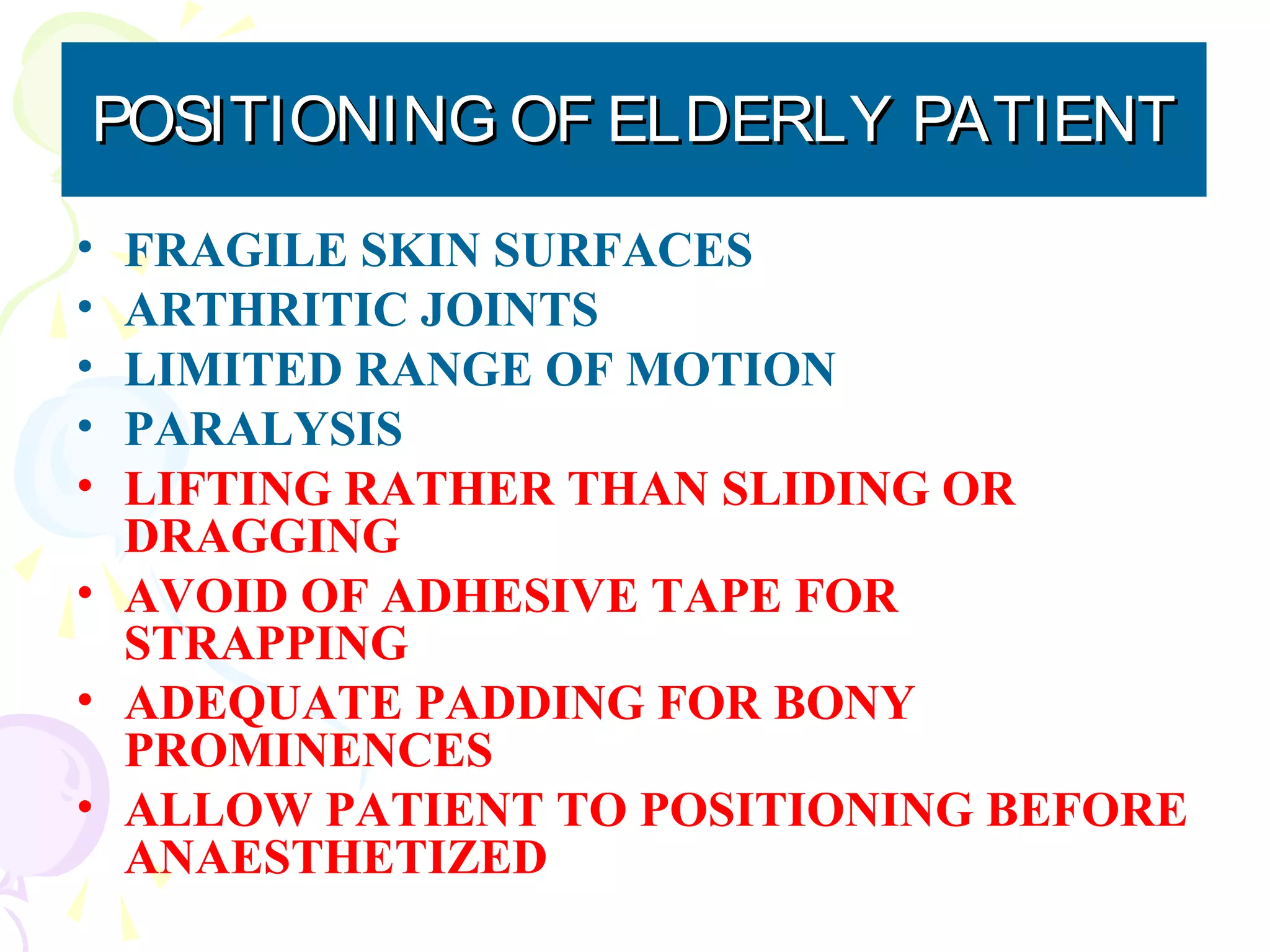 Patient positioning in operating theatre -gihs | PPT