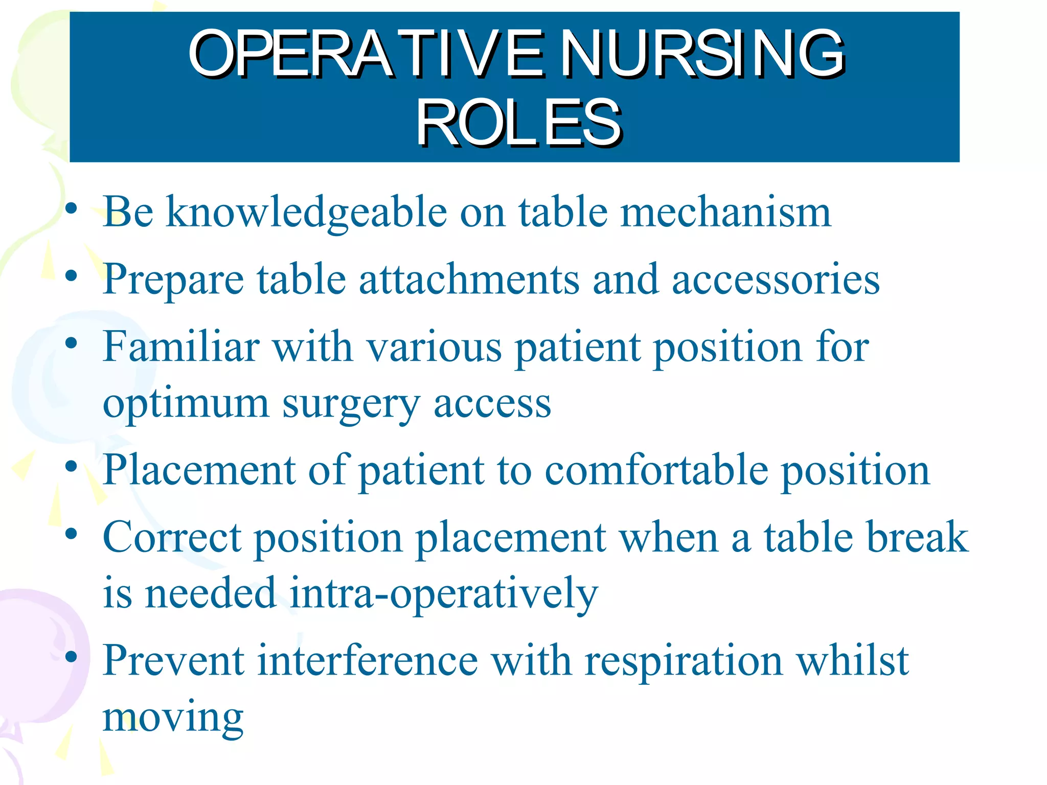 Patient positioning in operating theatre -gihs | PPT