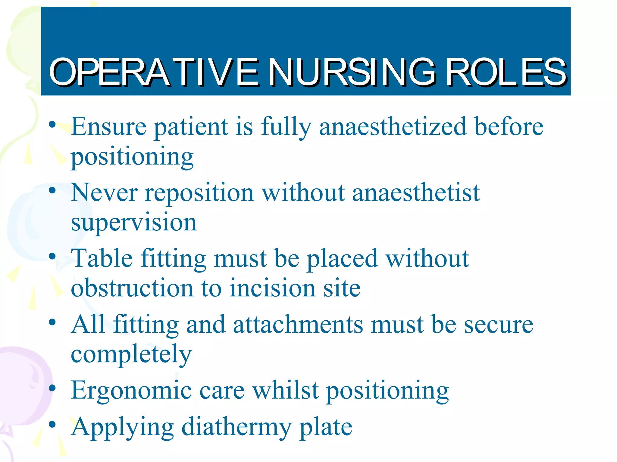 Patient positioning in operating theatre -gihs | PPT