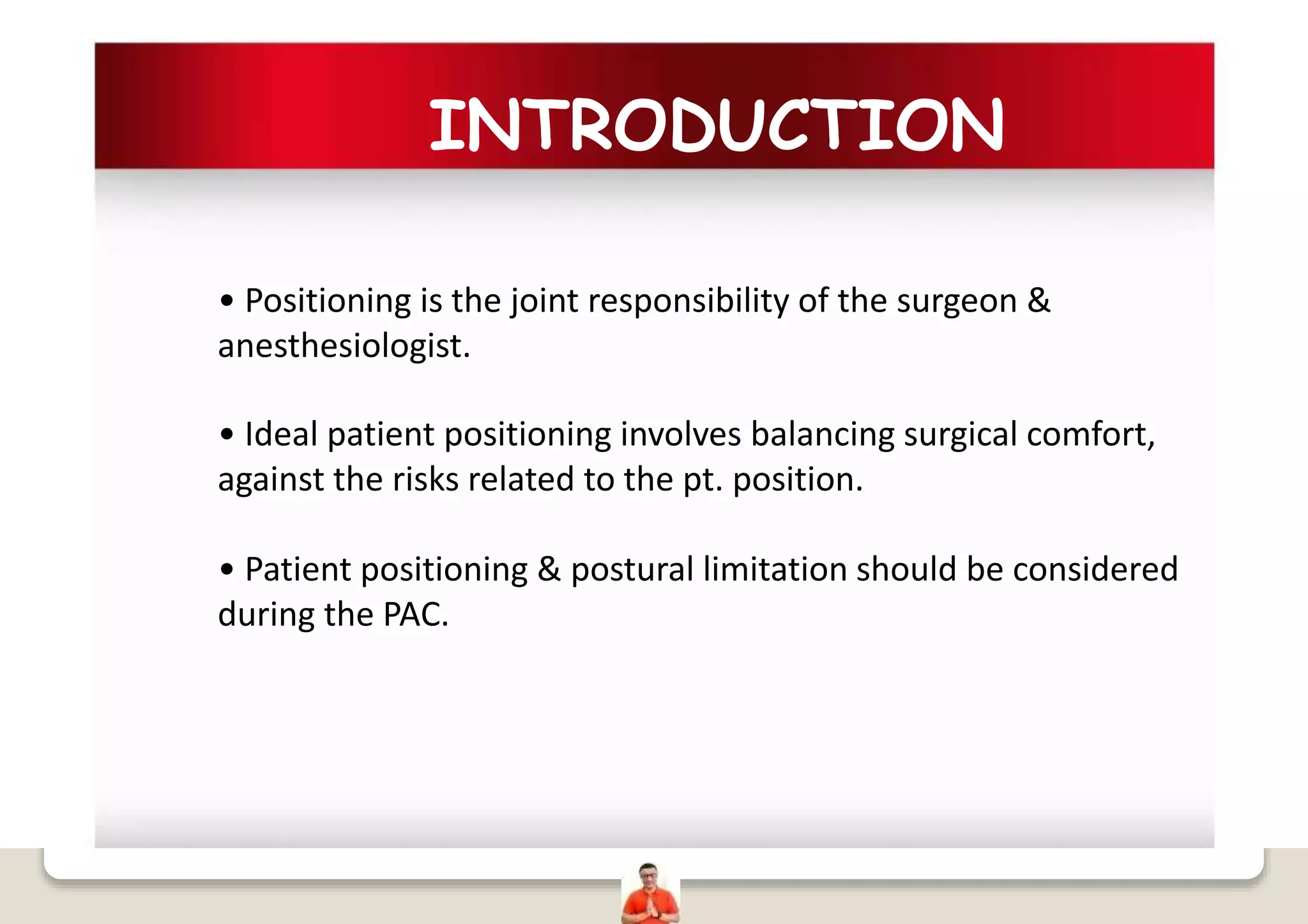 Patient different position under anesthesia | PPTX
