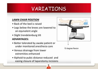 Patient different position under anesthesia | PPTX