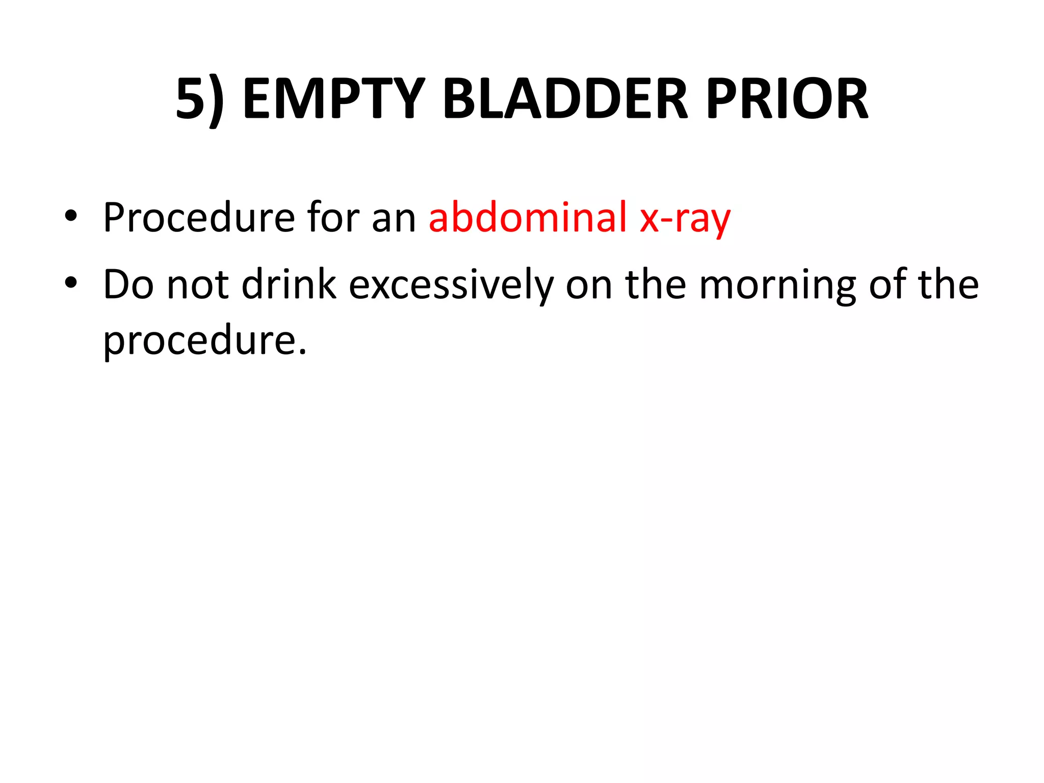 Patient preparation for radiological procedure | PPTX