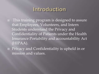 Patient privacy and confidentiality training | PPTX