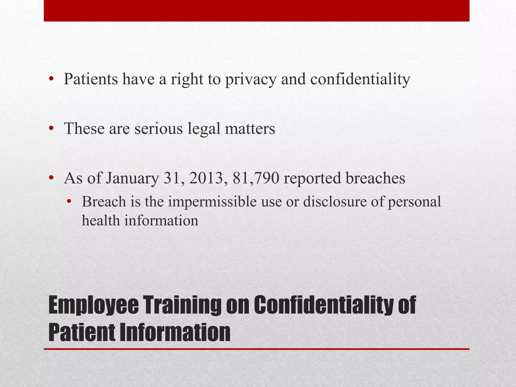 Patient privacy and security | PPTX | Health Insurance | Insurance