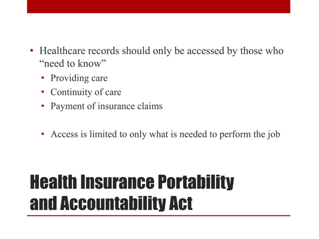 Patient privacy and security | PPTX | Health Insurance | Insurance