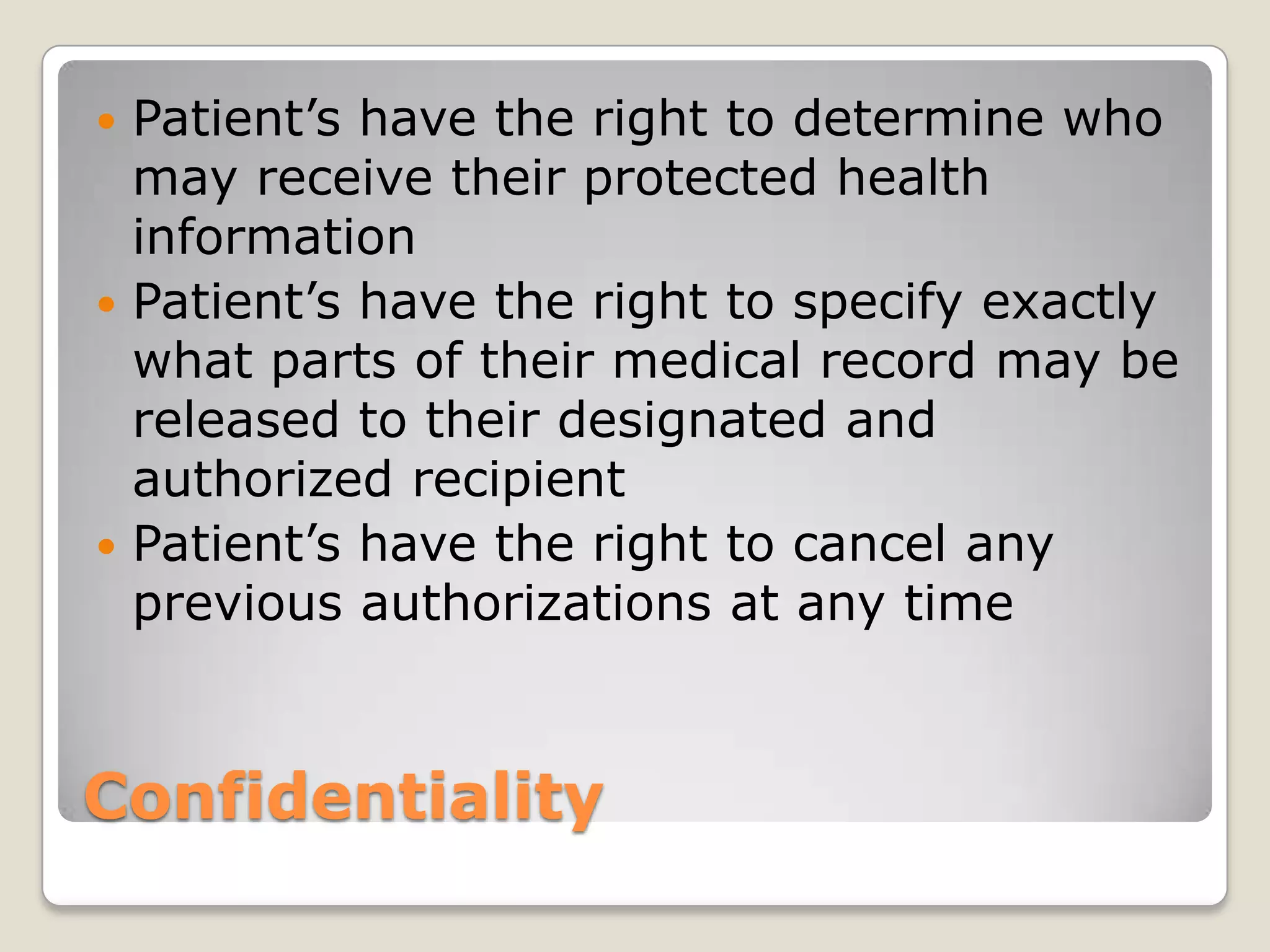 Patient privacy & confidentiality training | PPTX